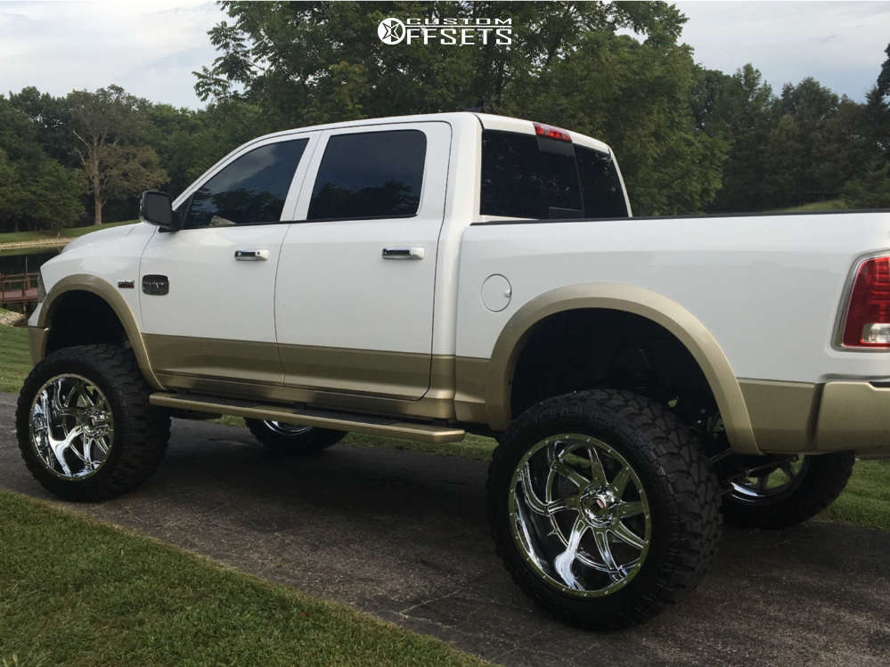 2013 Ram 1500 with 24x14 -76 American Truxx Vortex and 38/15.5R24 Fury ...