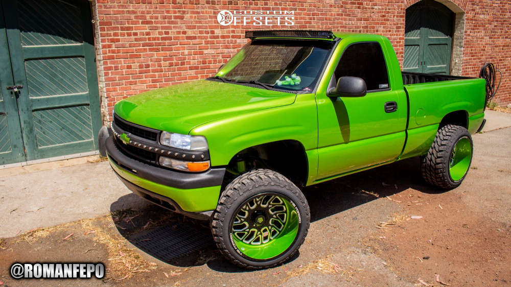 2001 Chevrolet Silverado 1500 with 22x14 -76 TIS Forged F51bm1 and 33/ ...