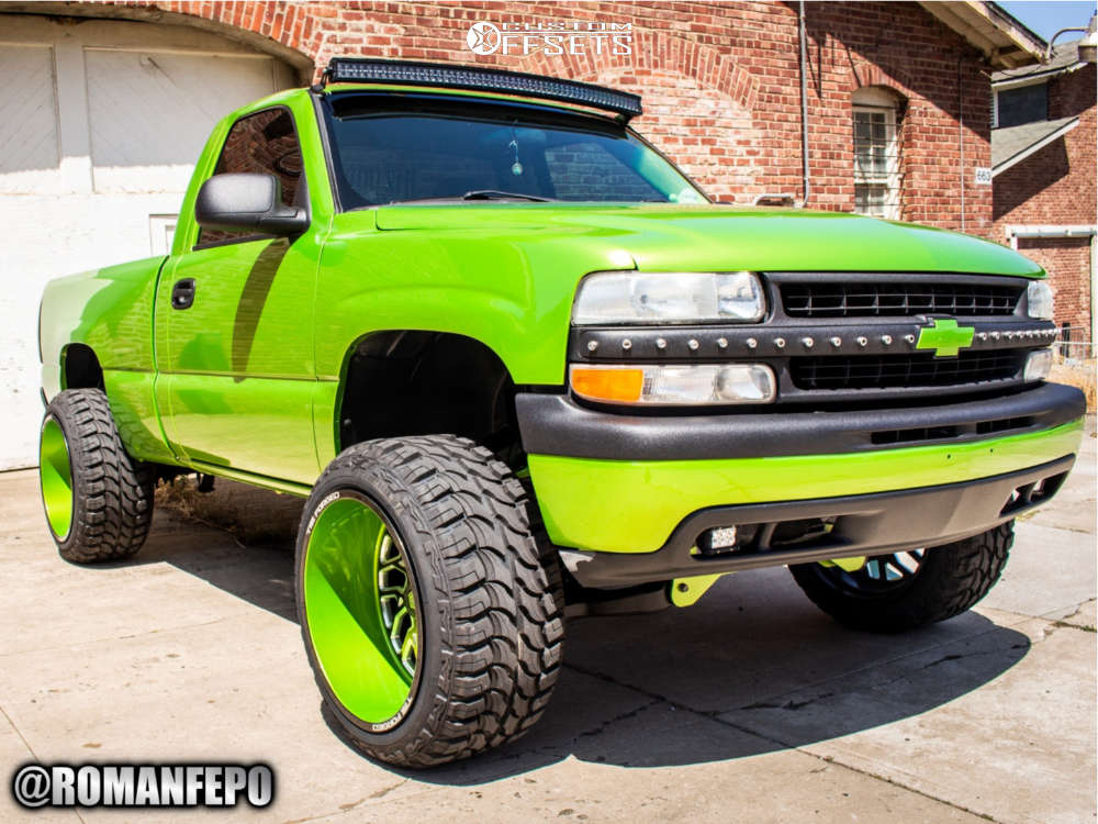 2001 Chevrolet Silverado 1500 with 22x14 -76 TIS Forged F51bm1 and 33/ ...