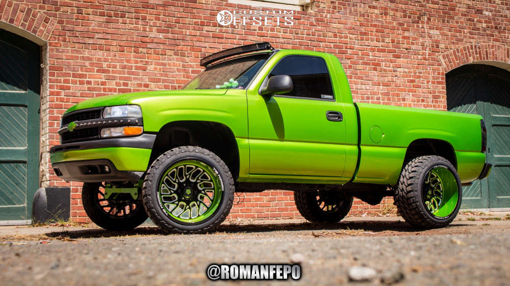 2001 Chevrolet Silverado 1500 with 22x14 -76 TIS Forged F51bm1 and 33/ ...