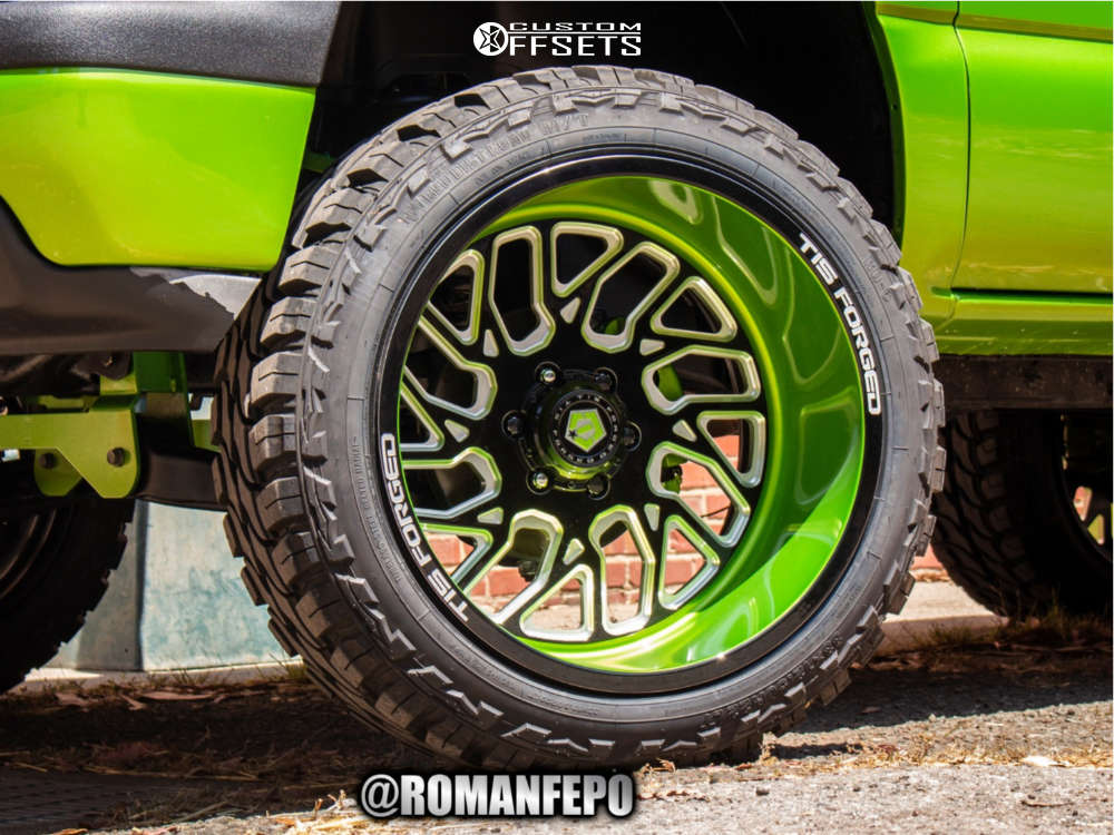 2001 Chevrolet Silverado 1500 with 22x14 -76 TIS Forged F51bm1 and 33/ ...