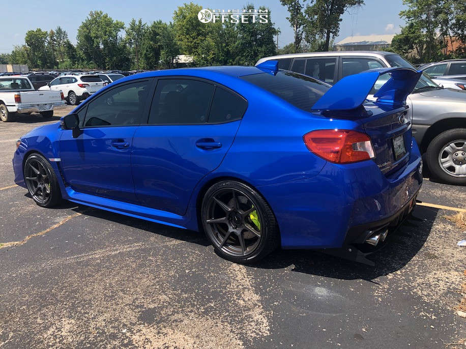 2019 Subaru WRX STI with 18x9.5 38 Enkei Tfr and 255/35R18 Yokohama ...
