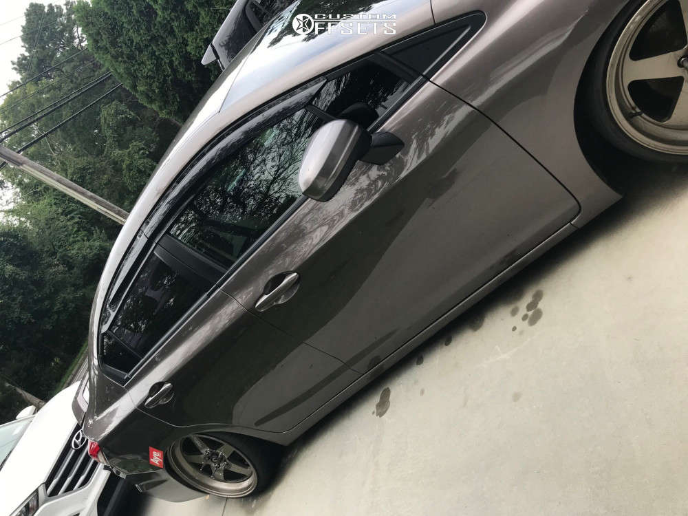 2014 Honda Civic with 18x9 25 Cosmis Racing Xt-005r and 215/35R18 ...