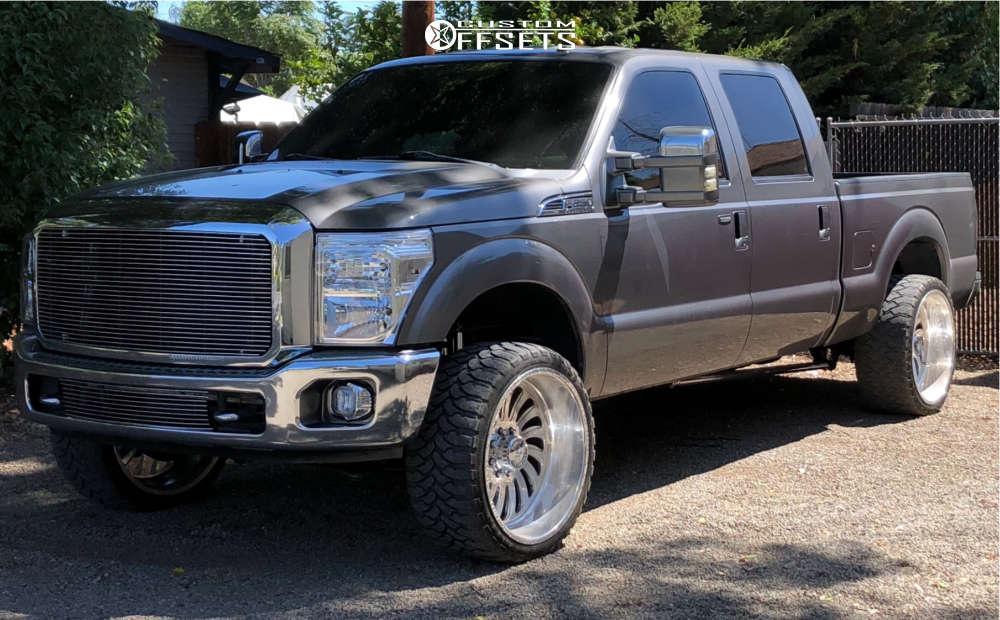 2012 Ford F-250 with 24x12 -40 American Force Flex Ss and 33/12.5R24 ...