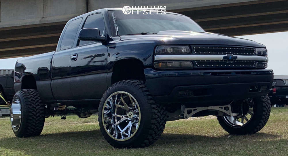2000 Chevrolet Silverado 1500 with 22x14 -76 Hostile Rage and 35/12 ...