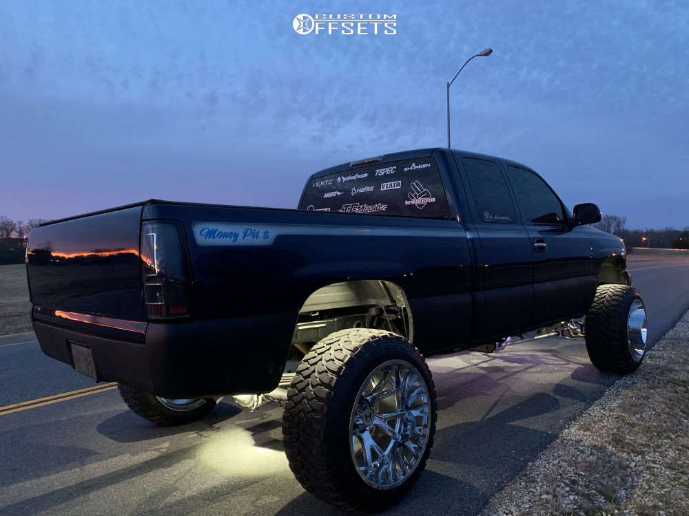 2000 Chevrolet Silverado 1500 with 22x14 -76 Hostile Rage and 35/12 ...