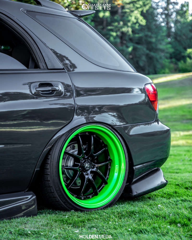 2002 Subaru WRX with 18x9.5 17 Work VS SS and 225/40R18 Falken Ziex ...