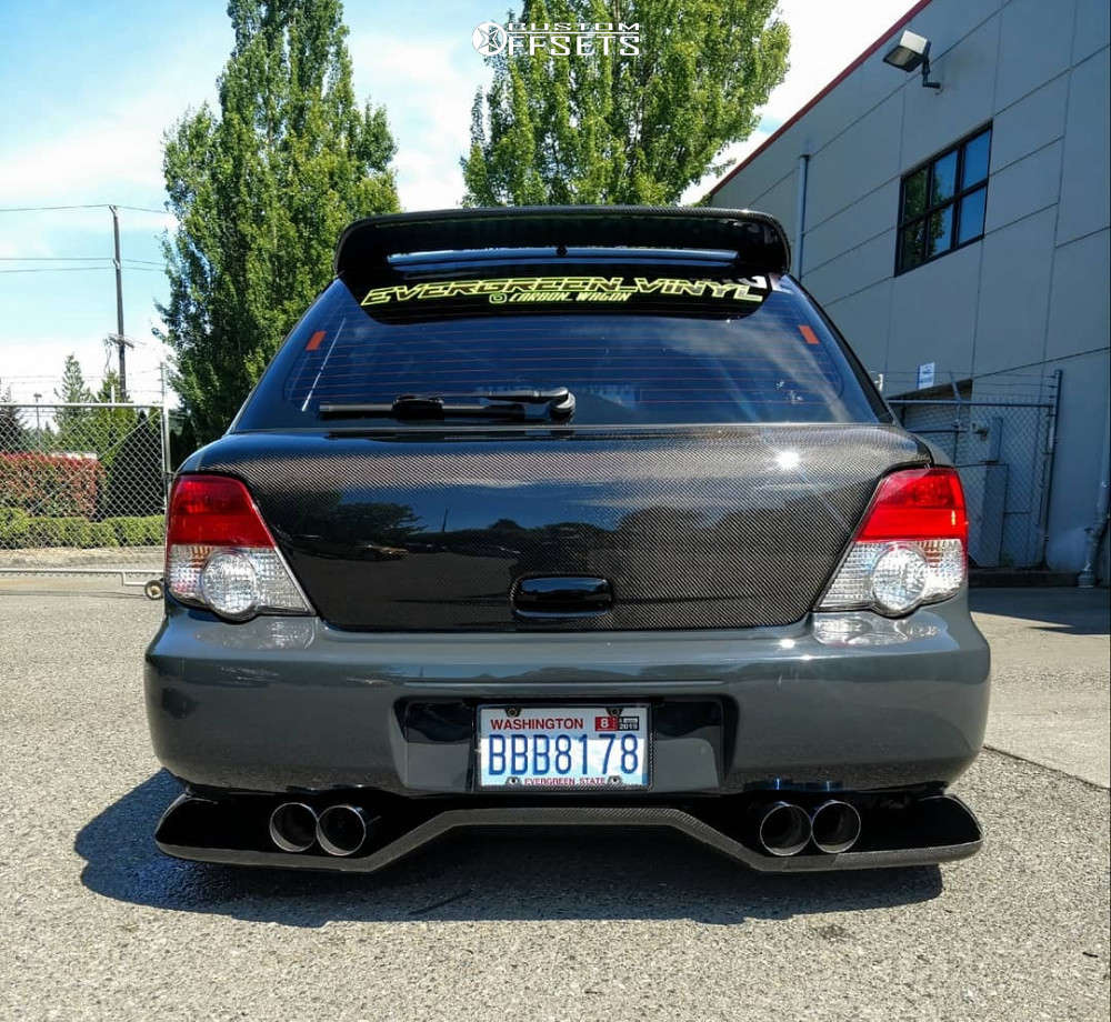 2002 Subaru WRX with 18x9.5 17 Work VS SS and 225/40R18 Falken Ziex ...