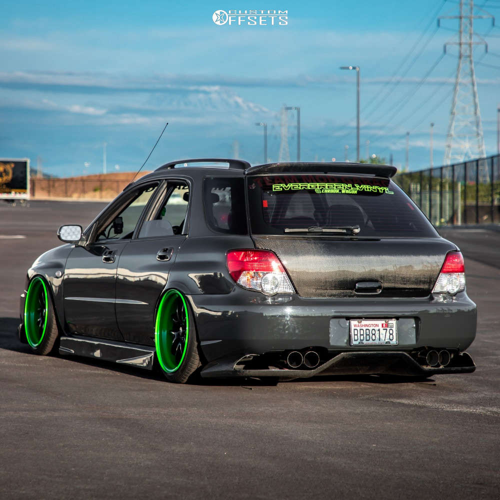 2002 Subaru WRX with 18x9.5 17 Work VS SS and 225/40R18 Falken Ziex ...