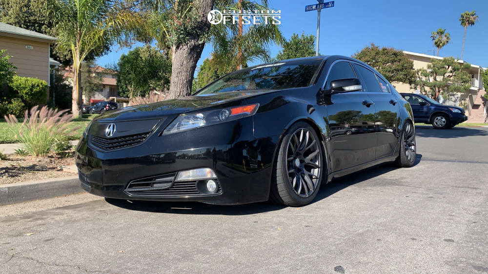 2014 Acura TL with 18x9.5 40 ESR Sr12 and 265/35R18 Falken Ziex Ze950 ...