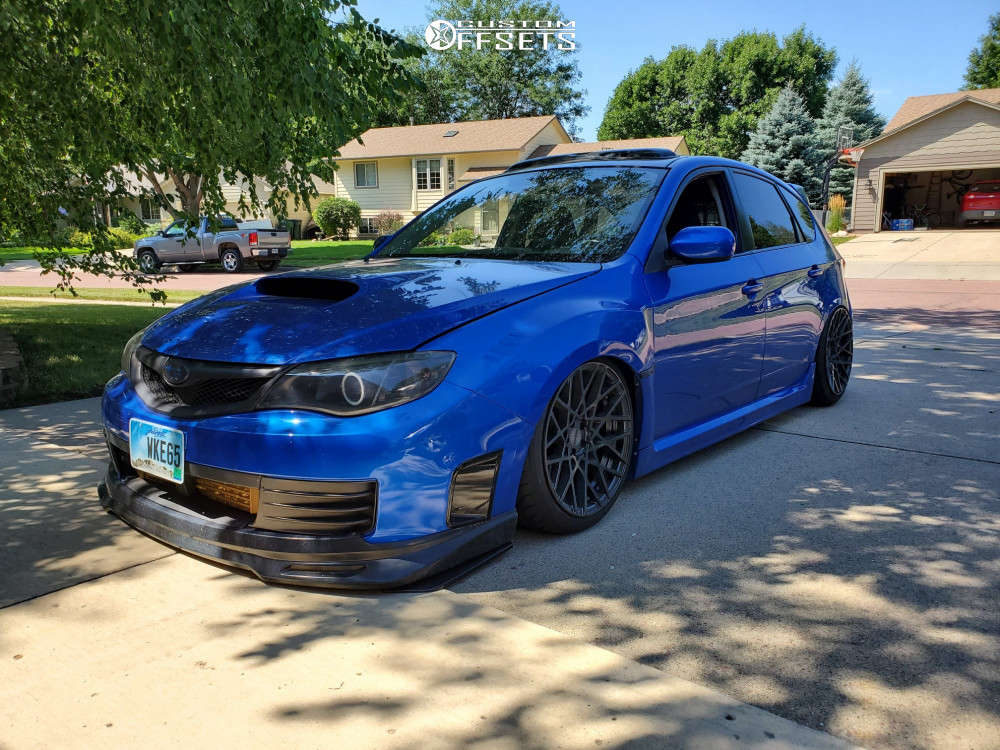 2010 Subaru Impreza with 18x9.5 35 Rotiform Blq and 225/40R18 Federal ...