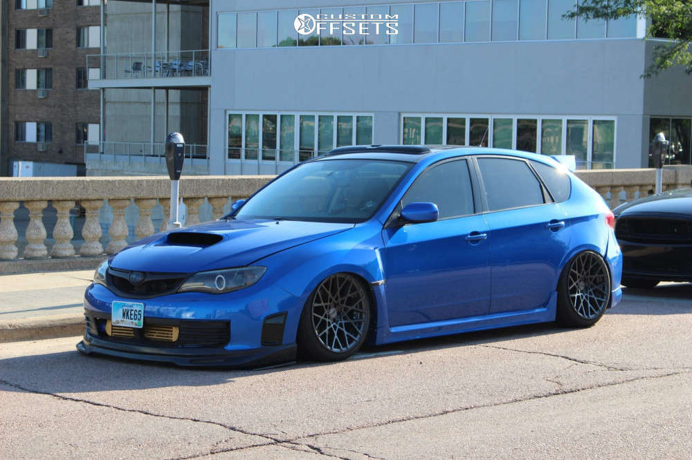2010 Subaru Impreza with 18x9.5 35 Rotiform Blq and 225/40R18 Federal ...