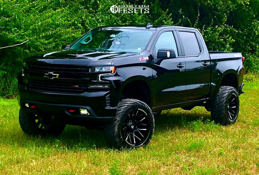 2019 Chevrolet Silverado 1500 with 22x12 -44 Dropstars 654bm and 35/12 ...
