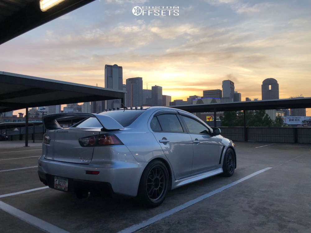 2011 Mitsubishi Lancer with 18x9.5 25 Konig Hypergram and 245/40R18 ...