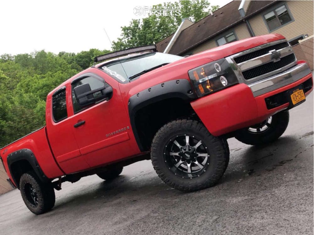 2008 Chevrolet Silverado 1500 with 18x10 -24 Moto Metal Mo970 and 265 ...