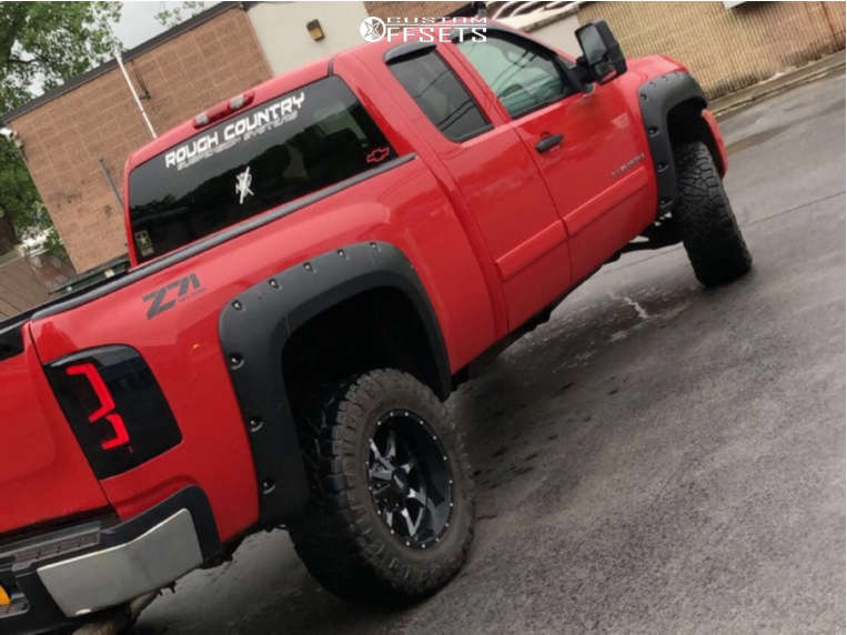 2008 Chevrolet Silverado 1500 with 18x10 -24 Moto Metal Mo970 and 265 ...