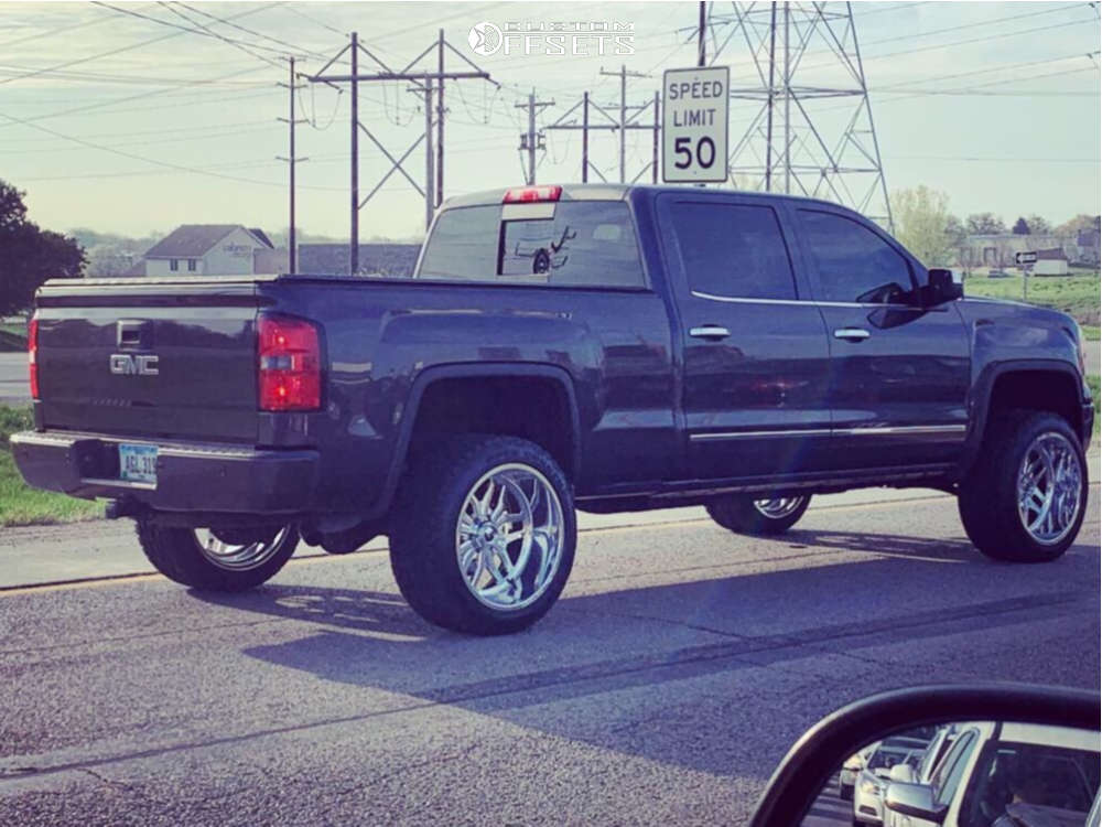 2014 GMC Sierra 1500 with 22x12 -51 Fuel Forged Ffc66 and 33/12.5R22 ...