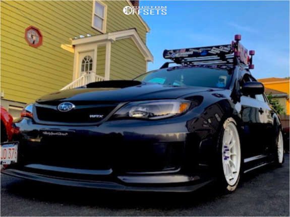 2013 Subaru WRX with 18x9.5 40 Enkei Nt03 and 265/35R18 Michelin Pilot ...