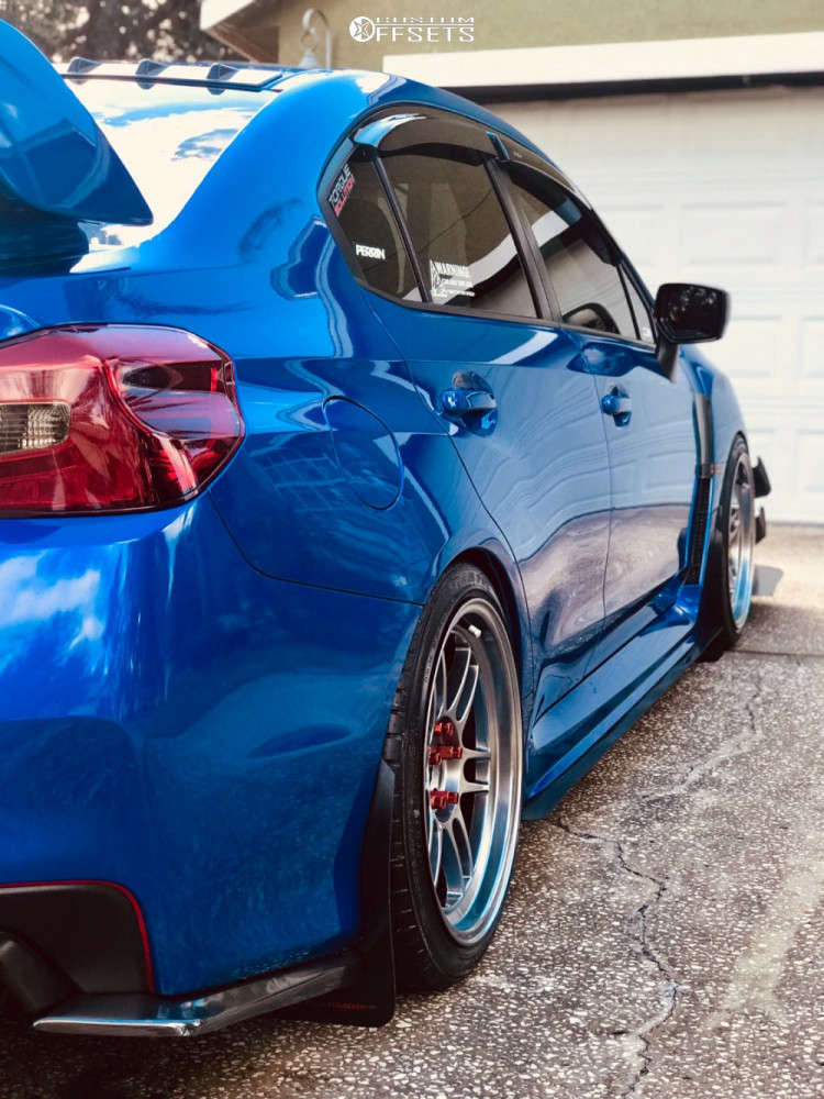 2016 Subaru WRX with 18x9.5 35 Enkei RPF1 and 255/35R18 Sumitomo and Coilovers | Custom Offsets