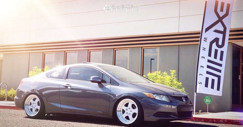 2012 Honda Civic with 18x9.5 35 ESR Sr06 and 215/40R18 Nexen Nfera Su1 ...