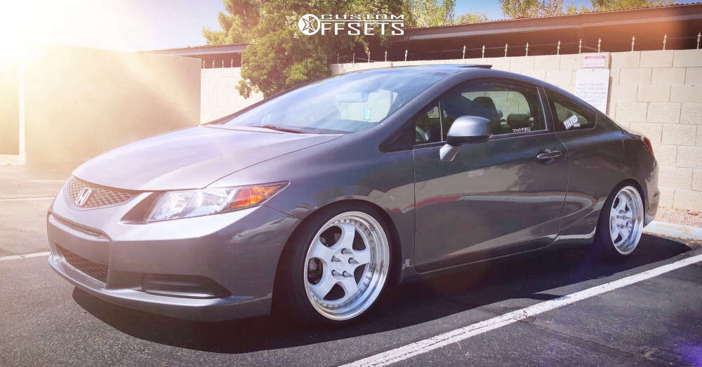 2012 Honda Civic with 18x9.5 35 ESR Sr06 and 215/40R18 Nexen Nfera Su1 ...