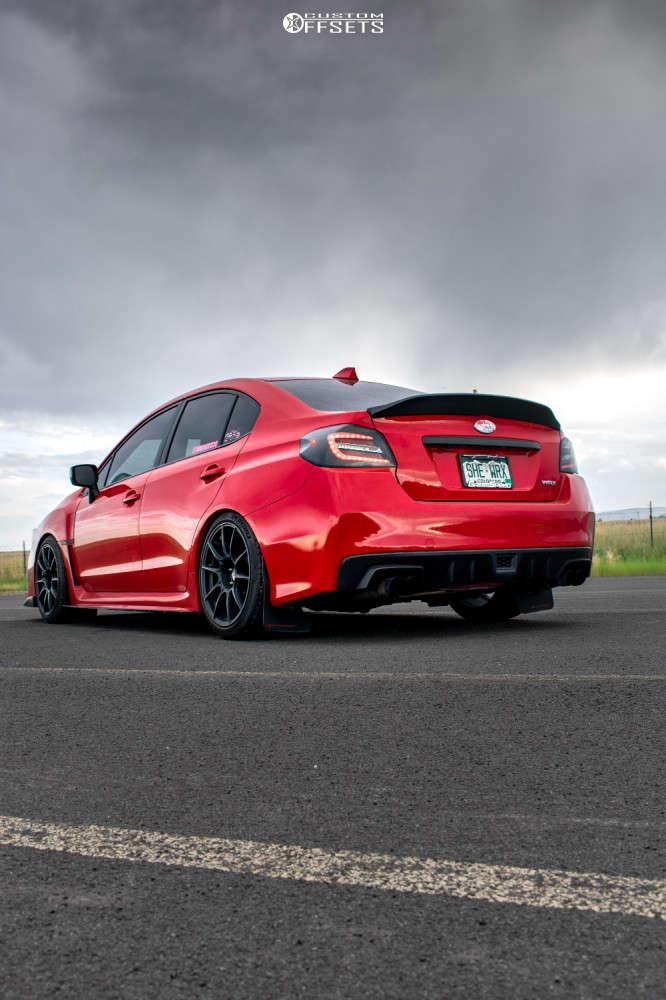 2015 Subaru WRX with 18x9.5 40 SSR Gtx01 and 255/35R18 Michelin Super ...