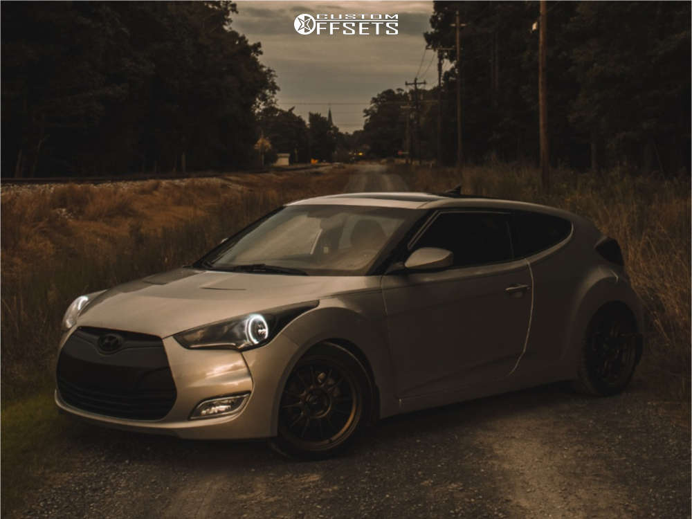2012 Hyundai Veloster with 18x8.5 35 Konig Hypergram and 225/40R18 ...