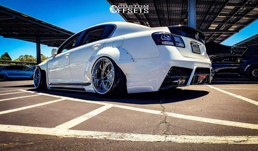 2010 Lexus GS350 with 19x12.5 -32 Work Racing Hart C2 and 215/35R19 ...