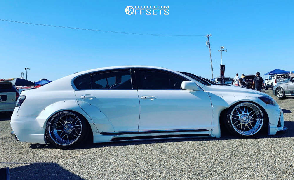 2010 Lexus GS350 with 19x12.5 -32 Work Racing Hart C2 and 215/35R19 ...