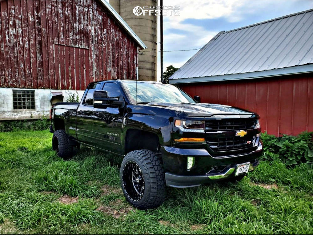 2016 Chevrolet Silverado 1500 with 20x12 -44 TIS 544BM and 33/12.5R20 ...