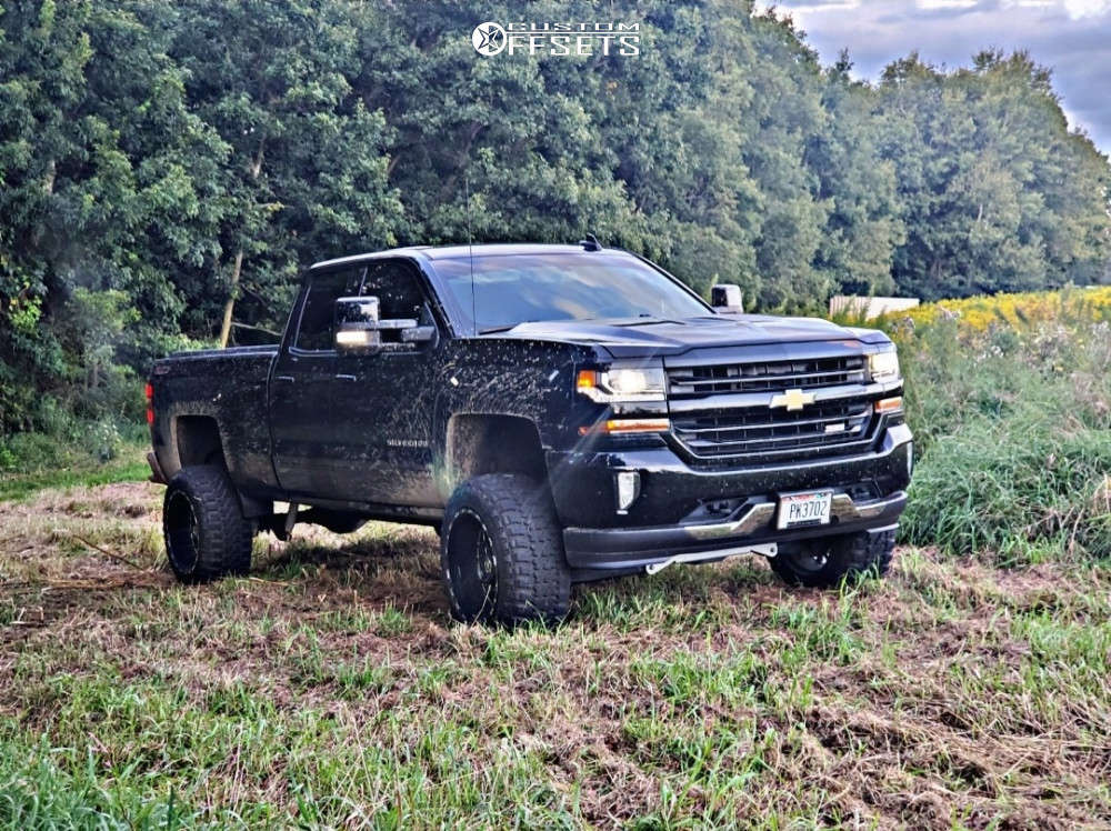 2016 Chevrolet Silverado 1500 with 20x12 -44 TIS 544BM and 33/12.5R20 ...