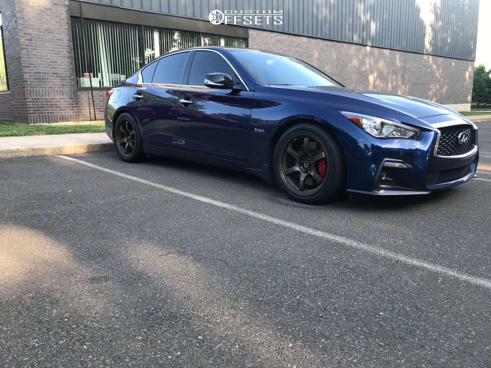 2018 INFINITI Q50 with 18x9.5 38 Gram Lights 57DR and 265/40R18 Hankook ...