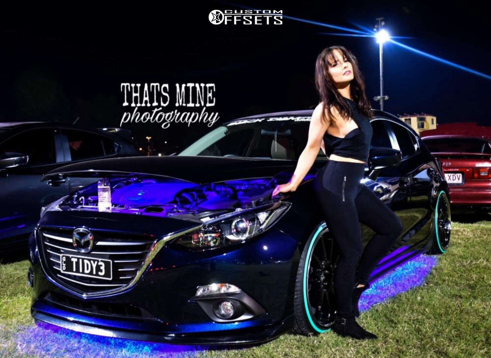 2016 Mazda 3 with 20x8.5 35 Hussla Maz and 225/35R20 Nankang NS-20 and ...