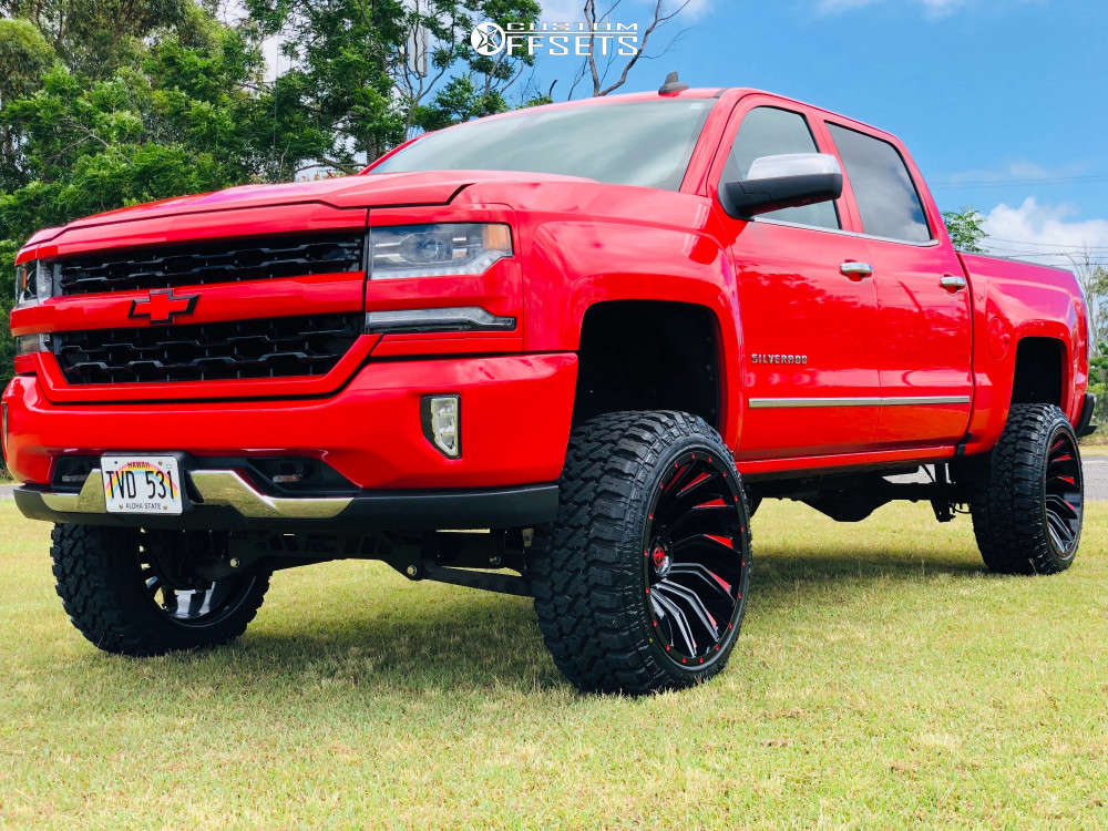 2016 Chevrolet C1500 with 22x12 -44 XF Offroad Xf-224 and 33/12.5R22 ...