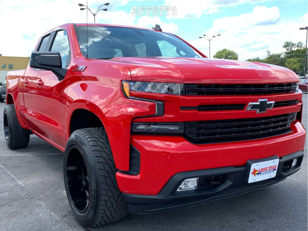2019 Chevrolet Silverado 1500 with 20x12 -44 Hostile Rage and 305/50R20 ...