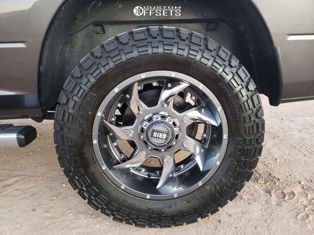 2017 Ram 1500 with 20x10 -25 Grid Gd01 and 35/12.5R20 Kenda Klever R/t ...