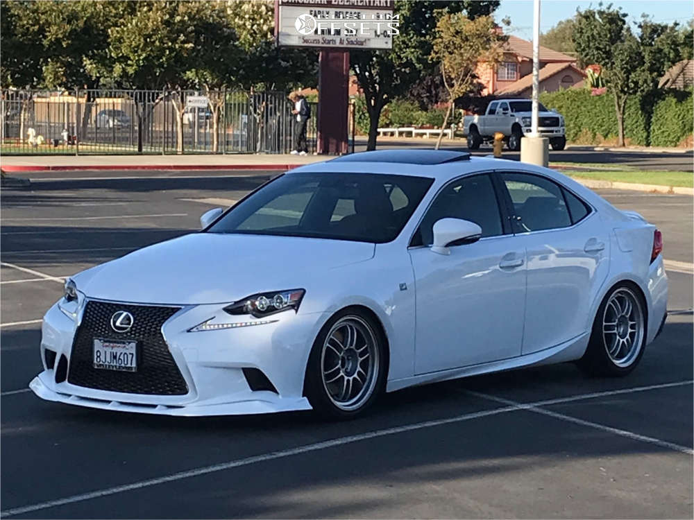 2016 Lexus IS200t with 18x8 35 Enkei RPF1 and 225/40R18 Yokohama Advan ...