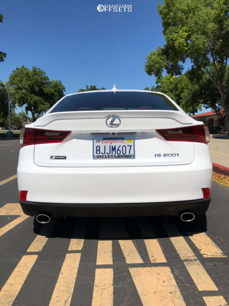 2016 Lexus IS200t with 18x8 35 Enkei RPF1 and 225/40R18 Yokohama Advan ...