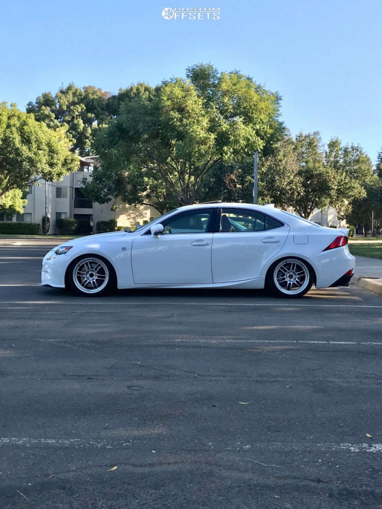 2016 Lexus IS200t with 18x8 35 Enkei RPF1 and 225/40R18 Yokohama Advan ...