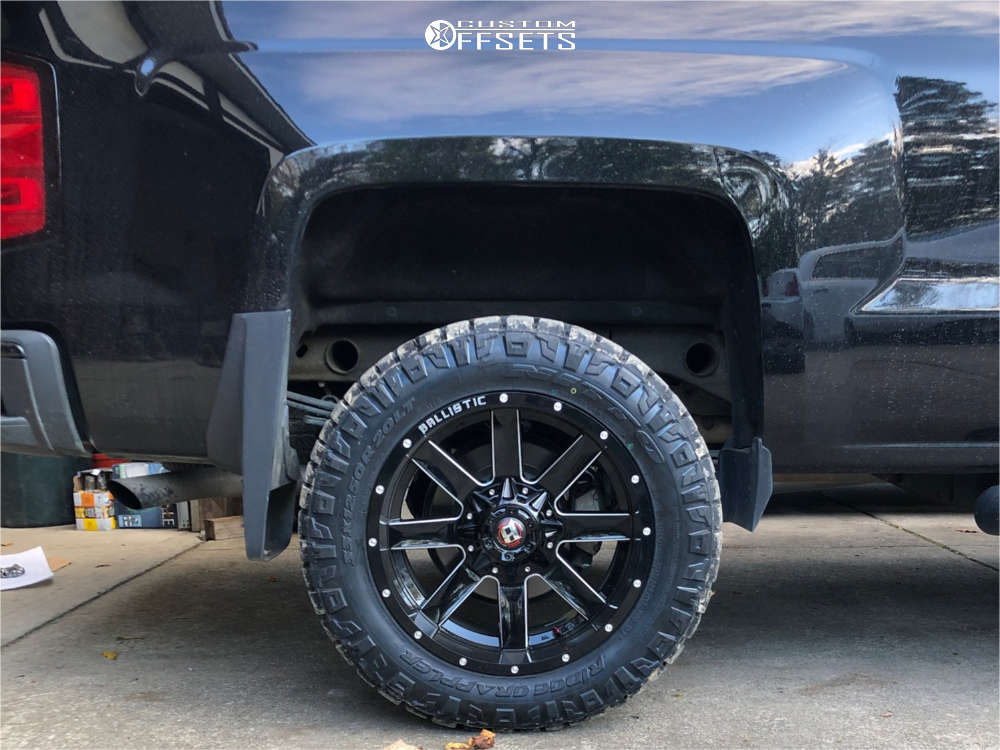 2015 Chevrolet Silverado 1500 with 20x10 -19 Ballistic Rage and 33/12 ...