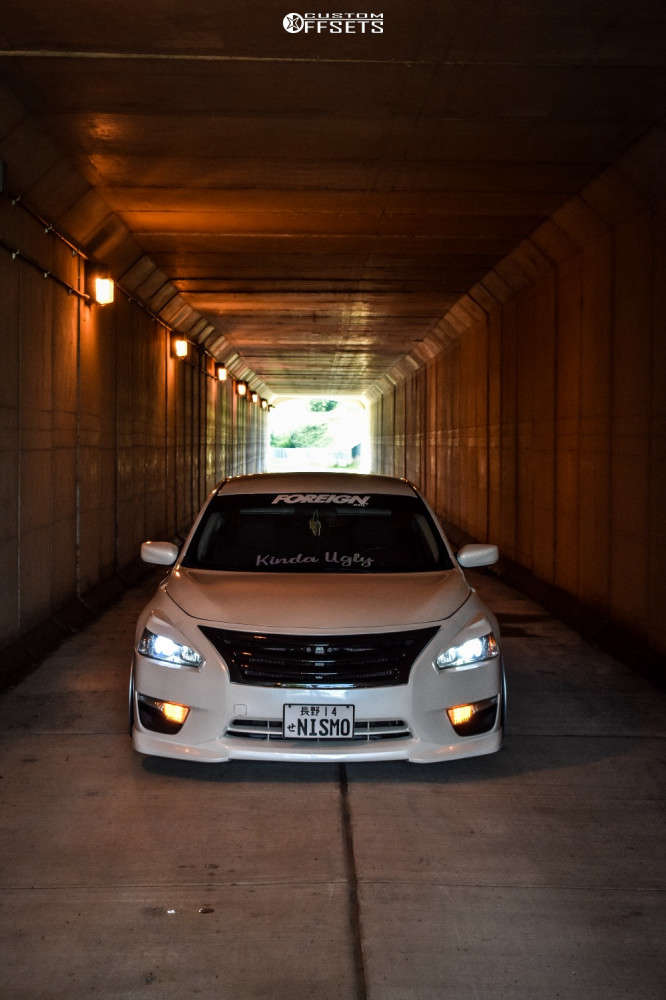 2014 Nissan Altima with 19x9.5 22 ESR Sr08 and 215/35R19 Nankang NS-25 ...