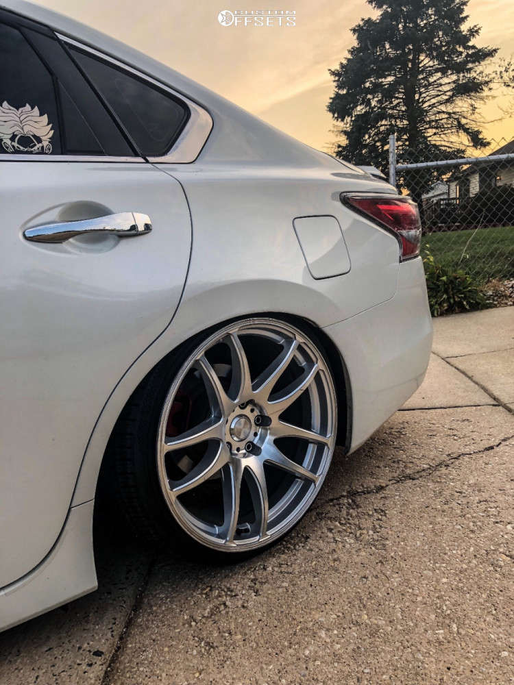 2014 Nissan Altima with 19x9.5 22 ESR Sr08 and 215/35R19 Nankang NS-25 ...