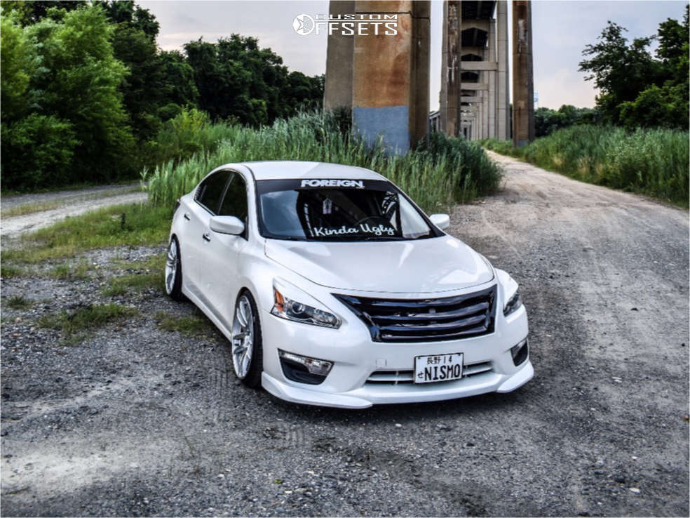 2014 Nissan Altima with 19x9.5 22 ESR Sr08 and 215/35R19 Nankang NS-25 ...