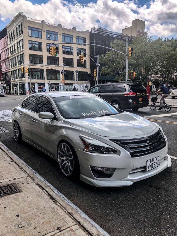 2014 Nissan Altima with 19x9.5 22 ESR Sr08 and 215/35R19 Nankang NS-25 ...