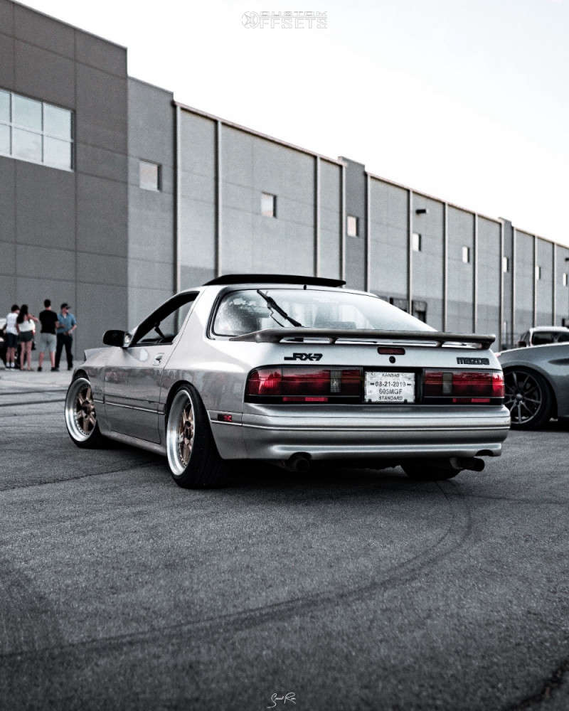 1990 Mazda RX-7 with 17x9.5 24 Tomei TMR and 215/40R17 Fuzion Uhp Sport ...