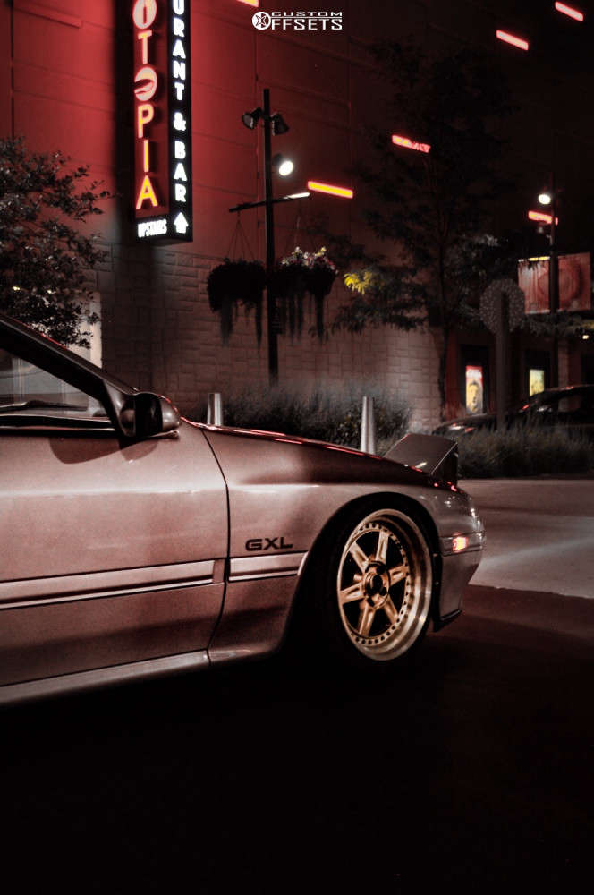 1990 Mazda RX-7 with 17x9.5 24 Tomei TMR and 215/40R17 Fuzion Uhp Sport ...