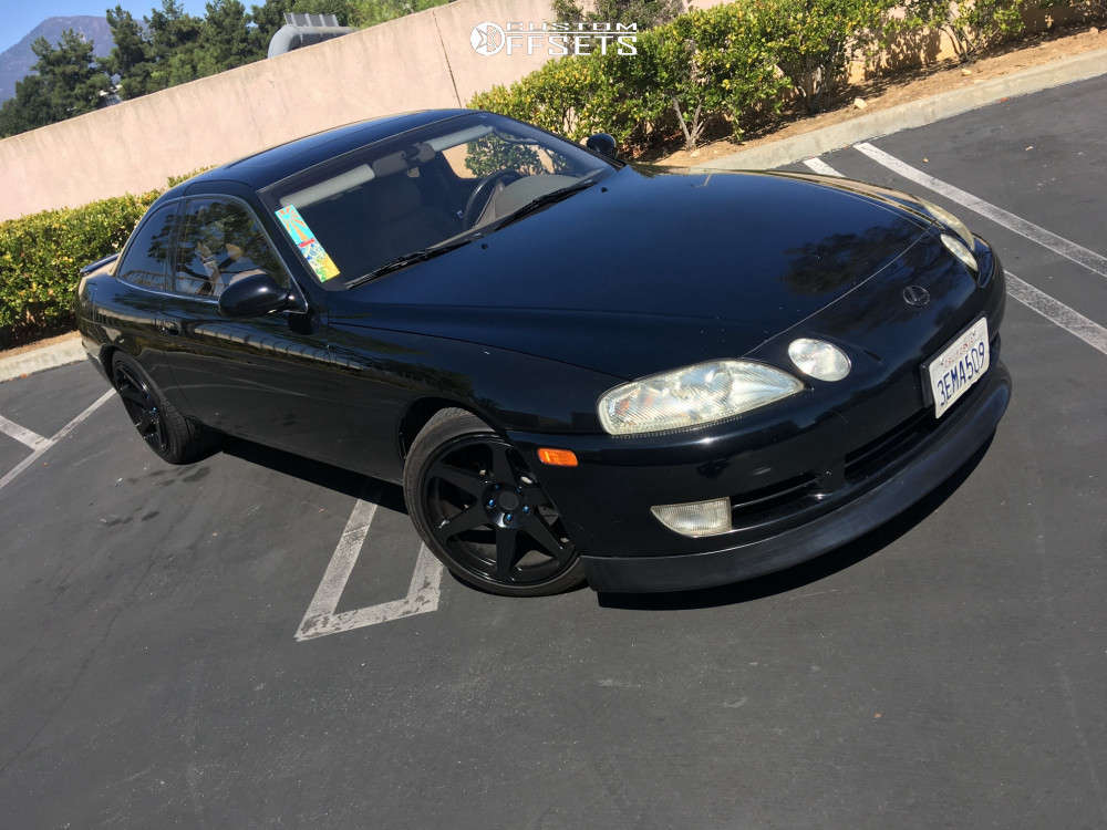 1993 Lexus SC400 with 18x9.5 35 AVID1 AV38 and 245/40R18 Black Lion ...