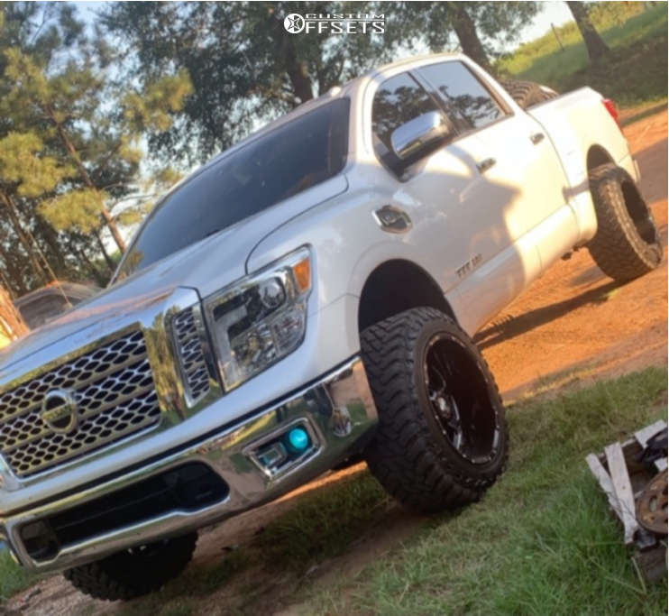 2017 Nissan Titan with 20x12 -44 Pure Grit Grit and 33/12.5R20 Atturo ...