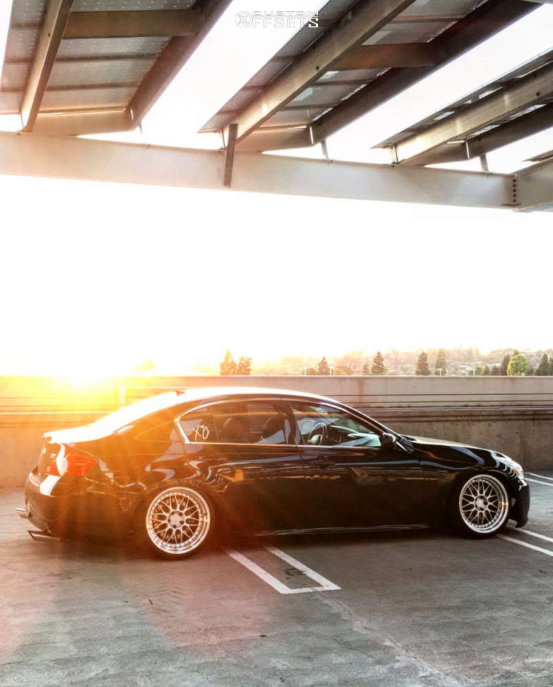 2008 INFINITI G35 with 19x9.5 22 Aodhan Ah02 and 245/35R19 Lionhart Lh ...