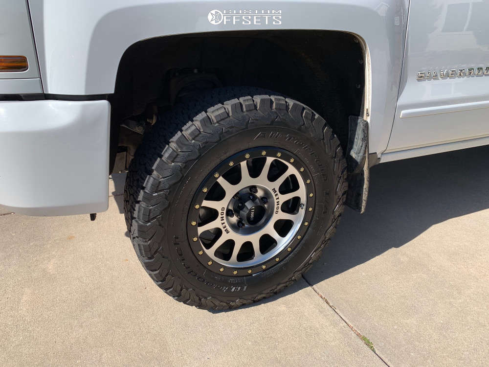 2017 Chevrolet Silverado 1500 with 18x9 18 Method Nv and 275/70R18 BFGoodrich All Terrain Ta Ko2 ...
